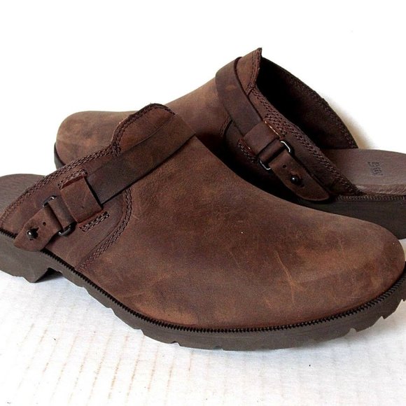 Teva | Shoes | Teva De La Vina Clogs Waterproof Leather Brown New ...